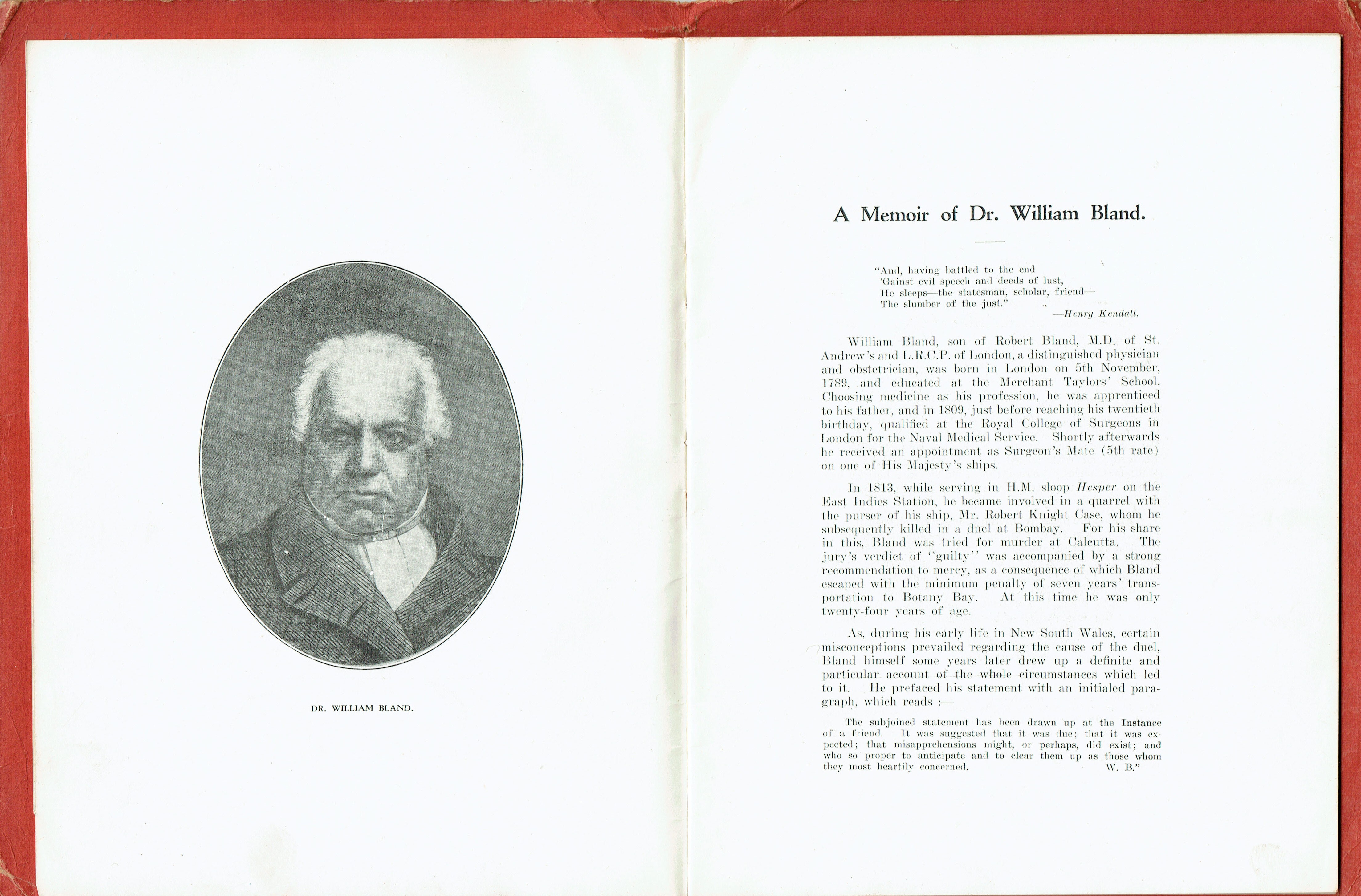 Account of a Duel between William Bland and Robert Case - George ...